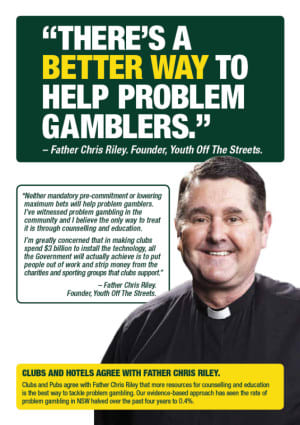 AdNews: Father Chris Riley fronts pokies push - AdNews
