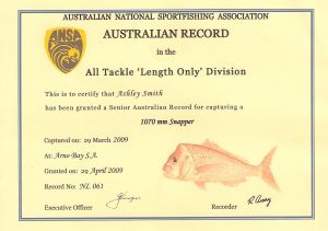 Australian record snapper - Fishing World