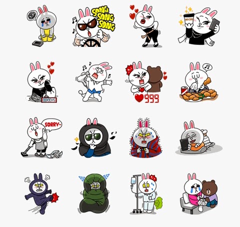 Line Friends Cony Stickers - Best Event in The World