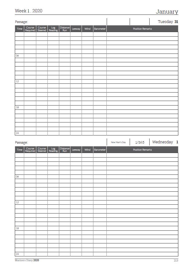 Mariners Diary 2020 - the handiest boating book - MySailing.com.au