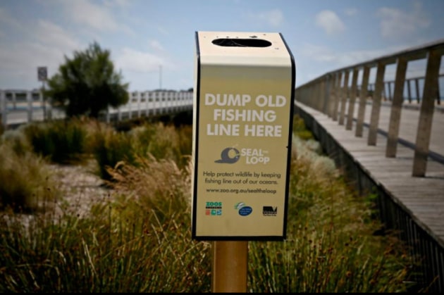 Seal The Loop line collection bins - Fishing World