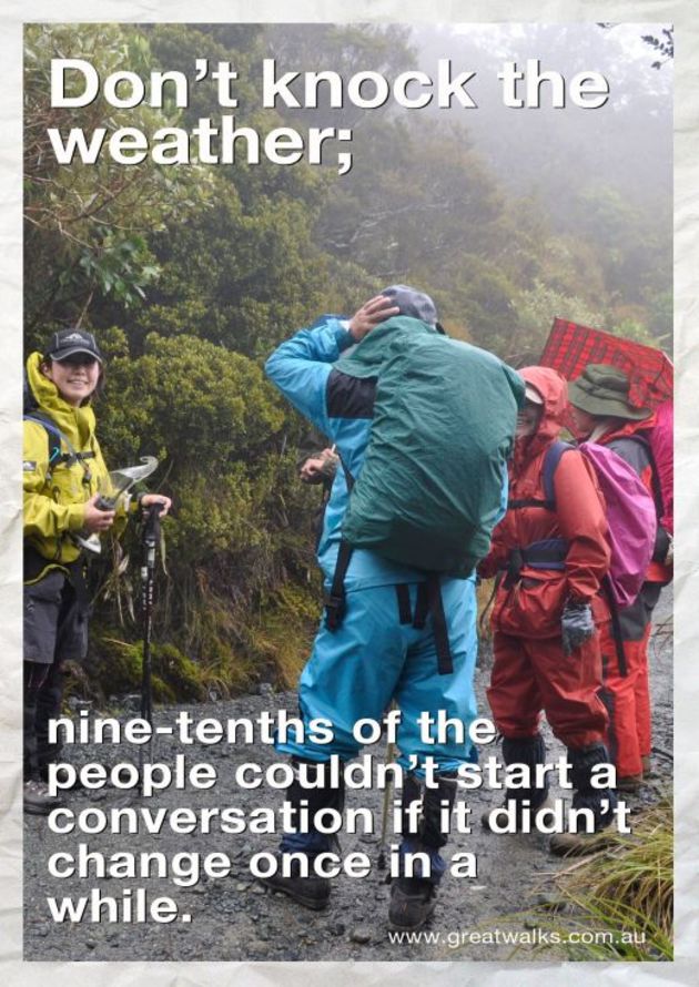 The lighter side of inspirational posters - Great Walks