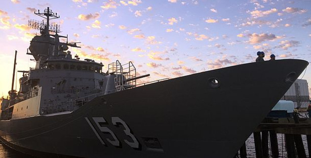 Sunset for ASMD upgrades as HMAS Stuart undocks - Australian Defence ...
