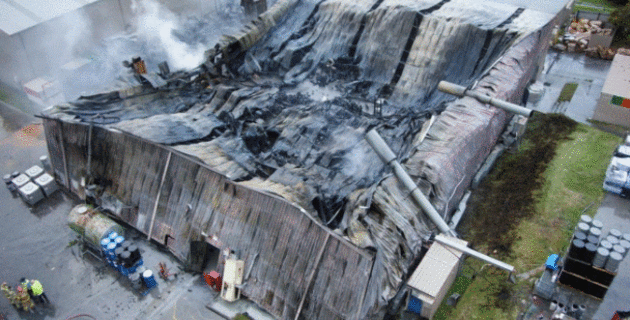Fire destroys chemical plant building - Australasian Paint & Panel