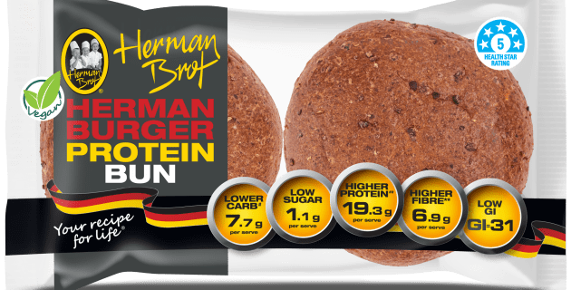 Herman Brot's 19.3g protein burger bun - Food & Drink Business