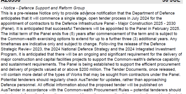 ADM Premium 783 Tenders - Australian Defence Magazine