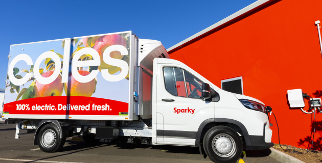 Coles welcomes first electric vehicle to online fleet - Food & Drink ...