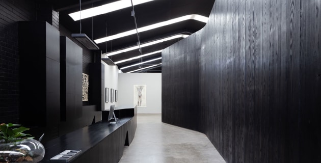 Art reframed: ebonised ash reimagines the tradtional gallery white ...