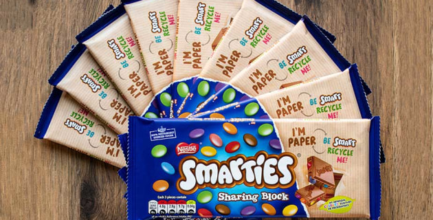 Nestlé UK switches to paper wrapper for Smarties bar - PKN Packaging News