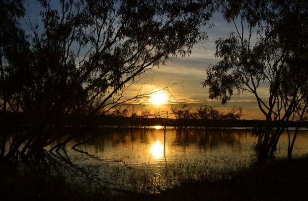 Dam Sunset Reflections - Australian Photography