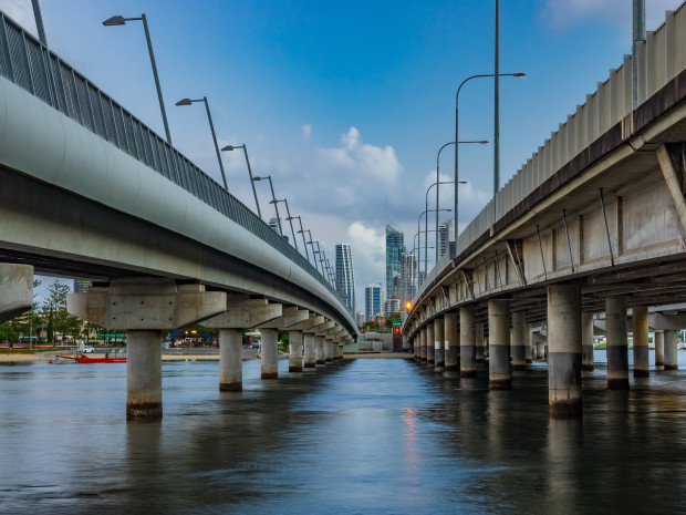 Sundale Bridge leading into Surfers Paradise - Australian Photography
