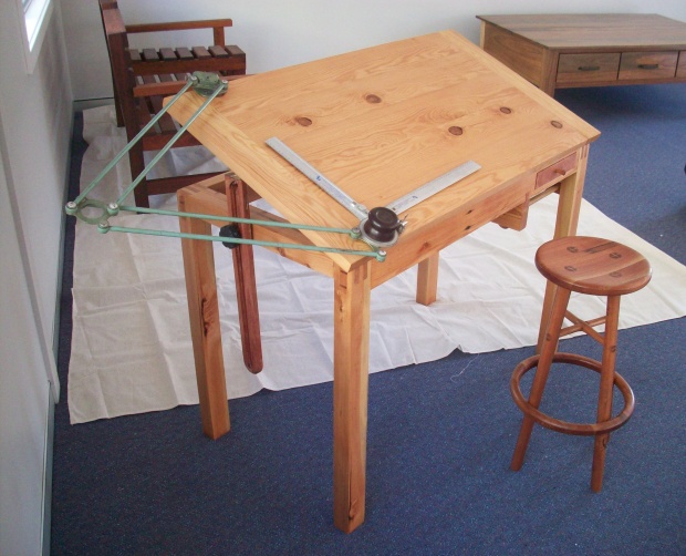 Recycle Drafting Table and Stool - Australian Wood Review