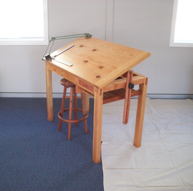 Recycle Drafting Table and Stool - Australian Wood Review