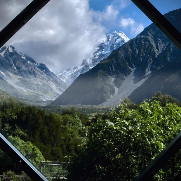 Mt Cook, Aoraki, thru the window - The Landscape Awards